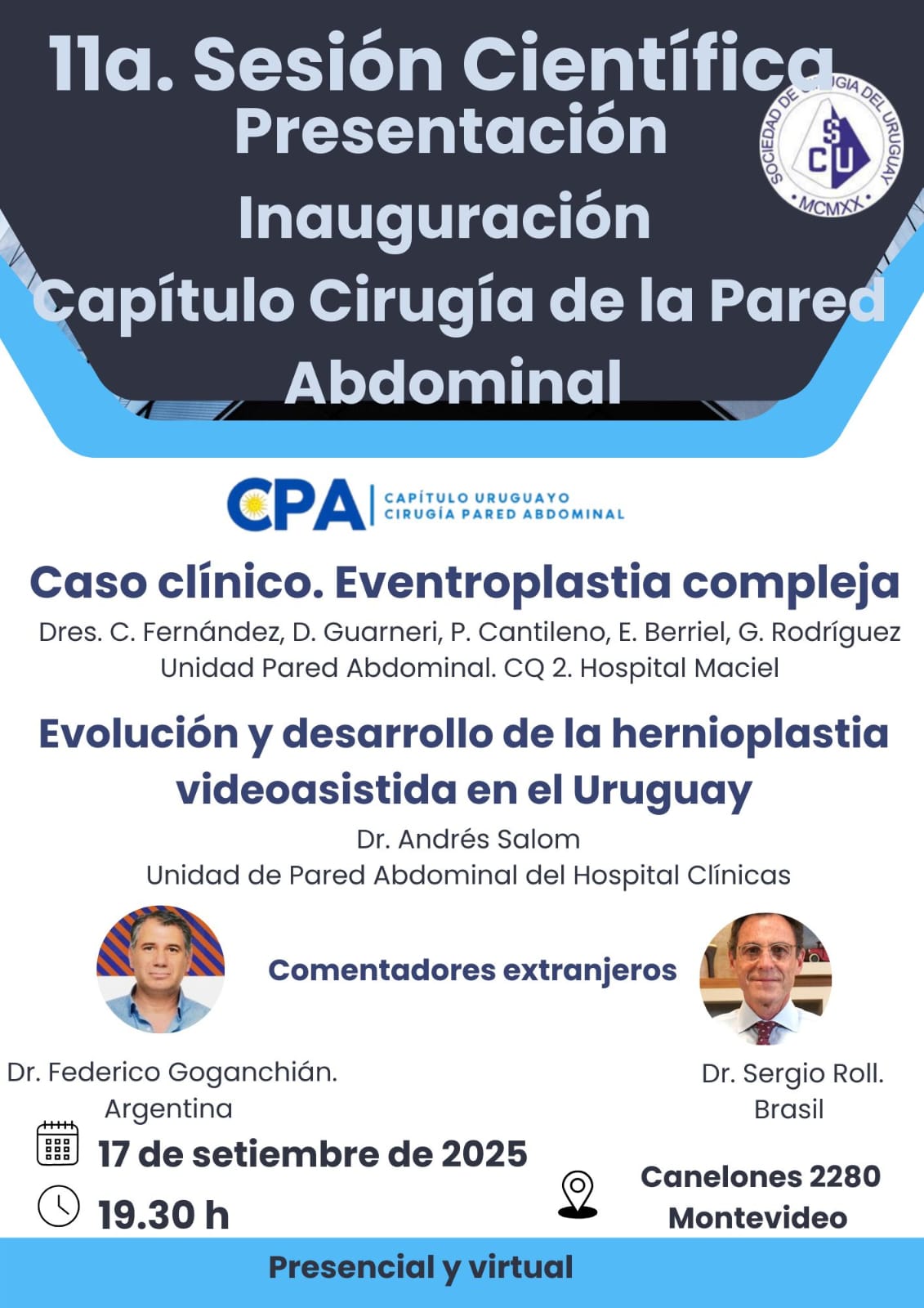 11a. sesión científica Miércoles 17 de setiembre de 2025 19.30 h ...